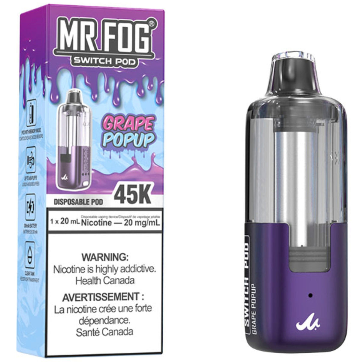 MR FOG SWITCH POD Pod Pack - Grape Popup – Cloud Island Vapour