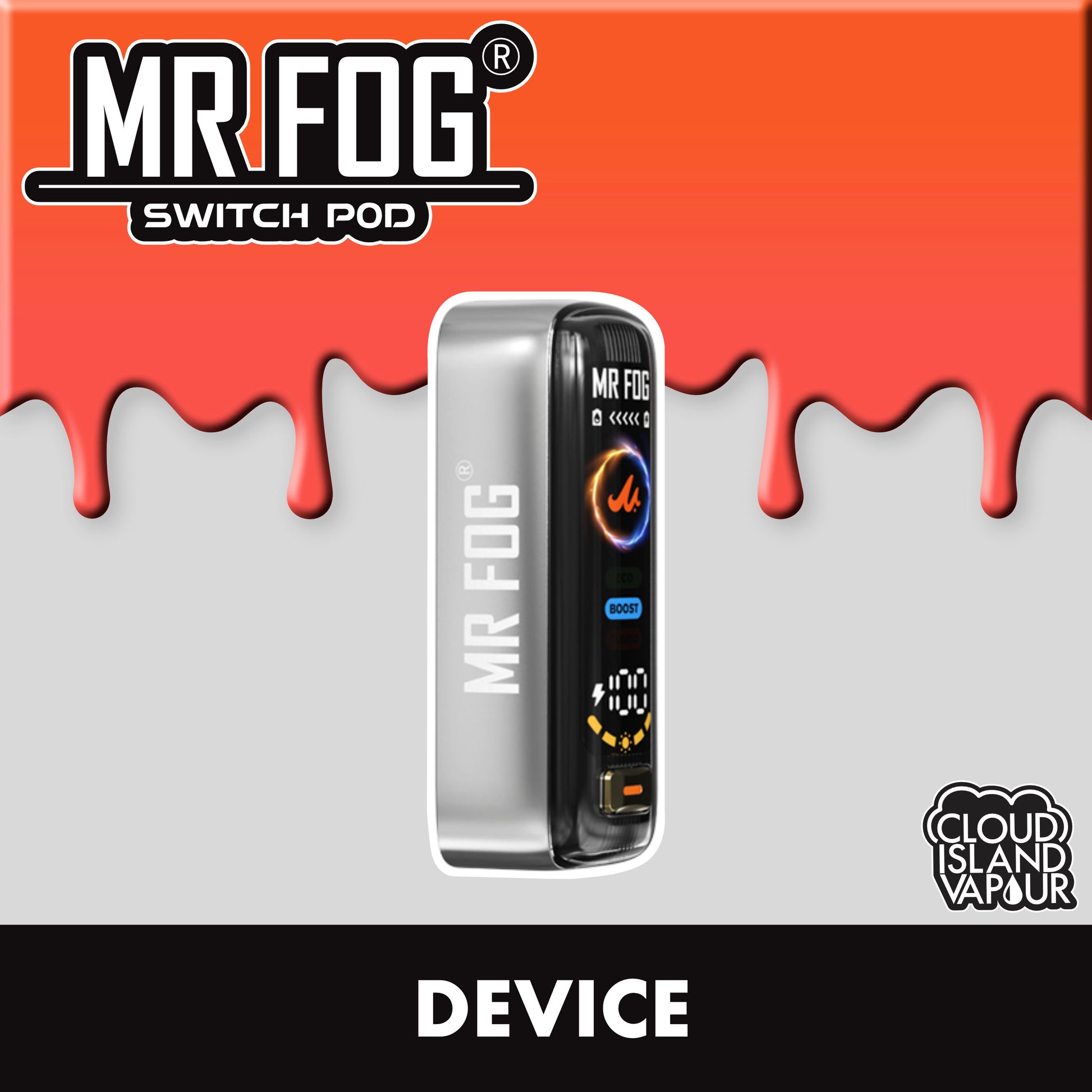MR FOG SWITCH POD Device - Silver – Cloud Island Vapour